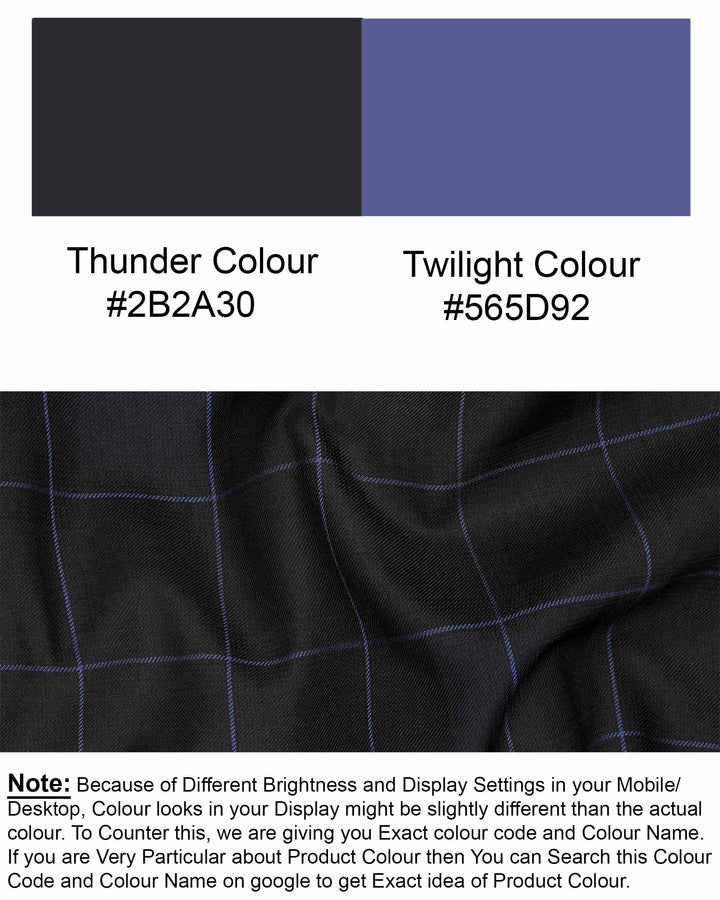 Thunder Checks-Plaid Regular Fit Terry Rayon Pants For Men