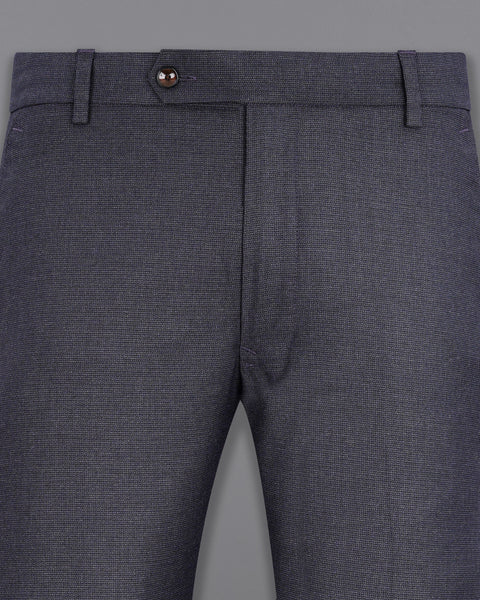 Scarpa Flow Gray Textured Regular Fit Terry Rayon Pant For Men