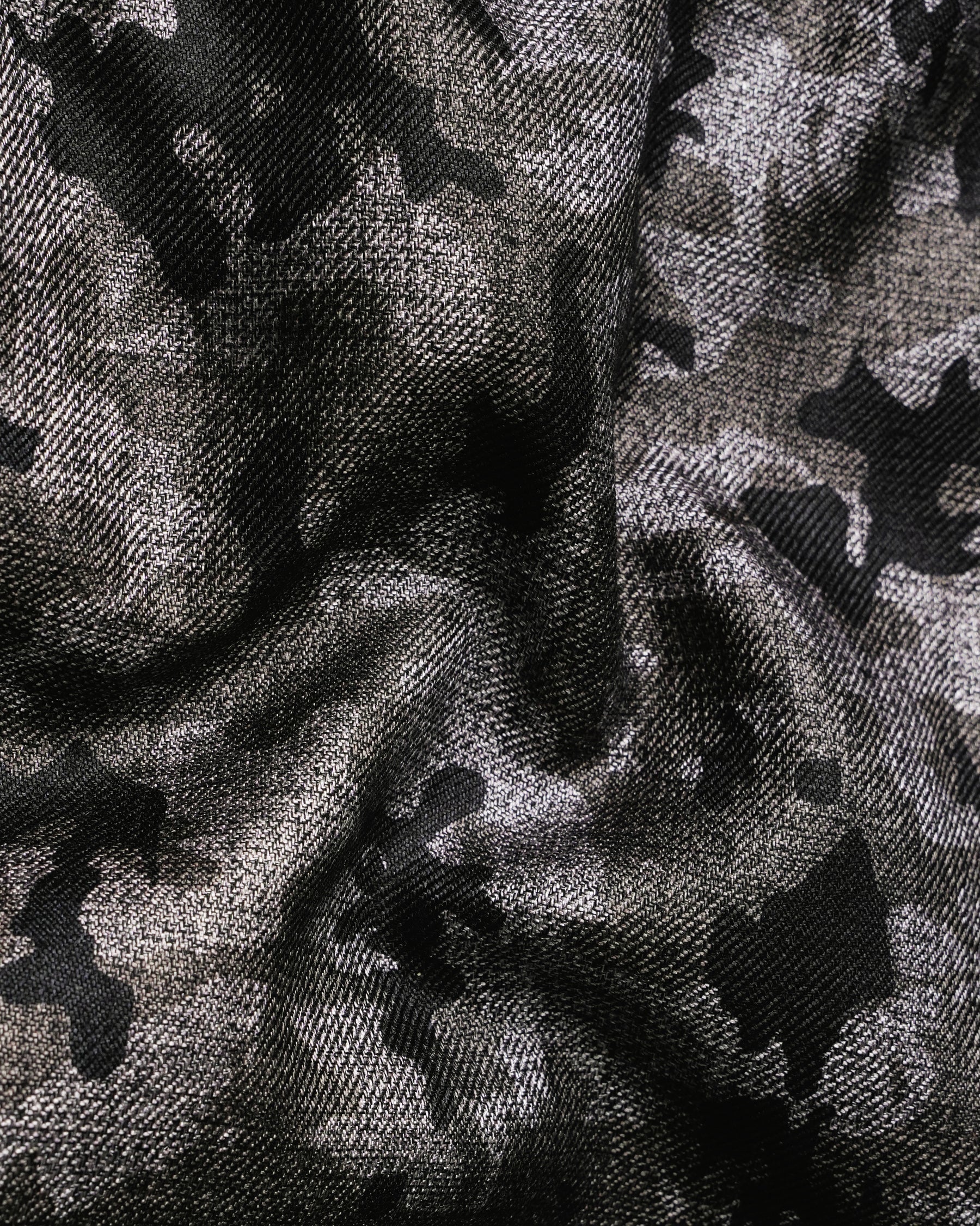 Merlin Green with Scorpion Gray Chintz Textured Premium Terry Rayon ...