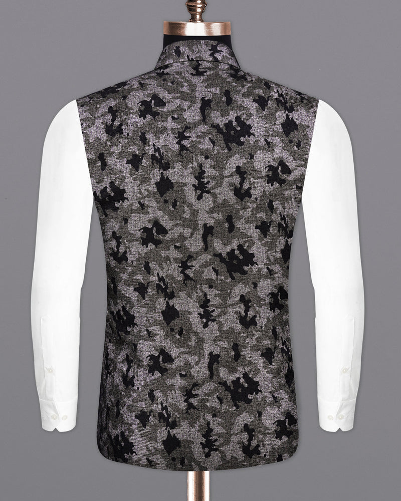 Merlin Green with Scorpion Gray Chintz Textured Premium Terry Rayon ...